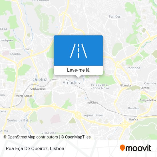Como chegar ao Rua Eça De Queiroz, Amadora por Autocarro, Comboio ou Metro?