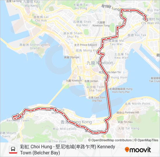 113 Route: Schedules, Stops & Maps - 堅尼地城(卑路乍灣) Kennedy Town (Belcher ...