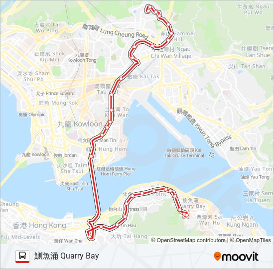 116 Route: Schedules, Stops & Maps - 鰂魚涌 Quarry Bay (Updated)