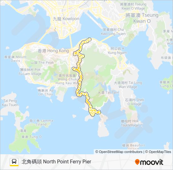 63 Route: Schedules, Stops & Maps - 北角碼頭 North Point Ferry Pier (Updated)