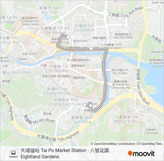 K12 Route: Schedules, Stops & Maps - 大埔墟站 Tai Po Market Station (Updated)