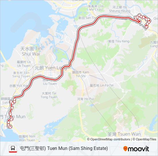 261 Route: Schedules, Stops & Maps - 屯門(三聖邨) Tuen Mun (Sam Shing Estate ...