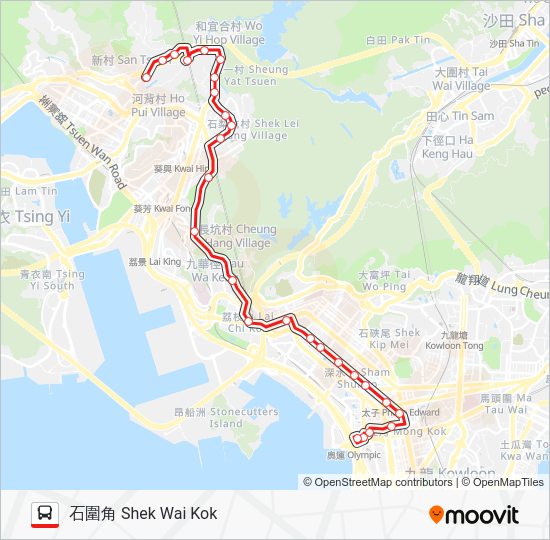 32 Route: Schedules, Stops & Maps - 石圍角 Shek Wai Kok (Updated)
