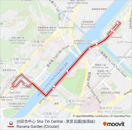 284 Route: Schedules, Stops & Maps - 濱景花園(循環線) Ravana Garden (Circular ...