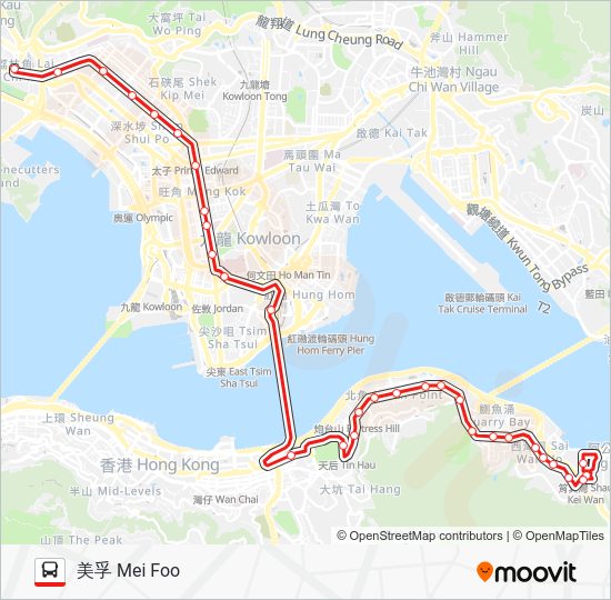 102 Route: Schedules, Stops & Maps - 美孚 Mei Foo (Updated)