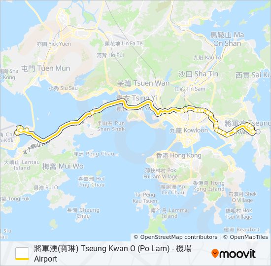 a29 Route: Schedules, Stops & Maps - 將軍澳(寶琳) (經航天城東路) Tseung Kwan O (Po ...