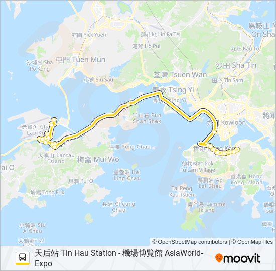 e11 Route: Schedules, Stops & Maps - 天后站 Tin Hau Station (Updated)