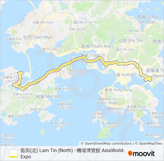 e22 Route: Schedules, Stops & Maps - 機場博覽館 Asiaworld-Expo (Updated)