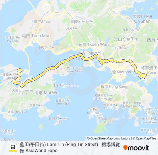e22 Route: Schedules, Stops & Maps - 機場博覽館 Asiaworld-Expo (Updated)