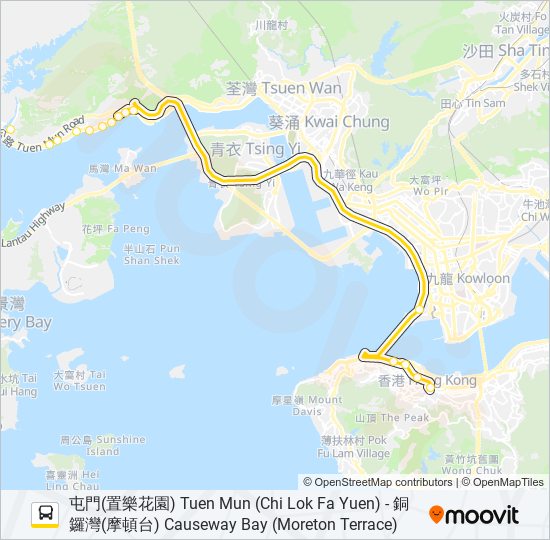 952 Route: Schedules, Stops & Maps - 金鐘(西) Admiralty (West) (Updated)