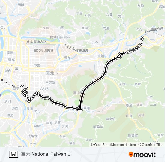 907通勤0610 Route: Schedules, Stops & Maps - 臺大 National Taiwan U. (Updated)