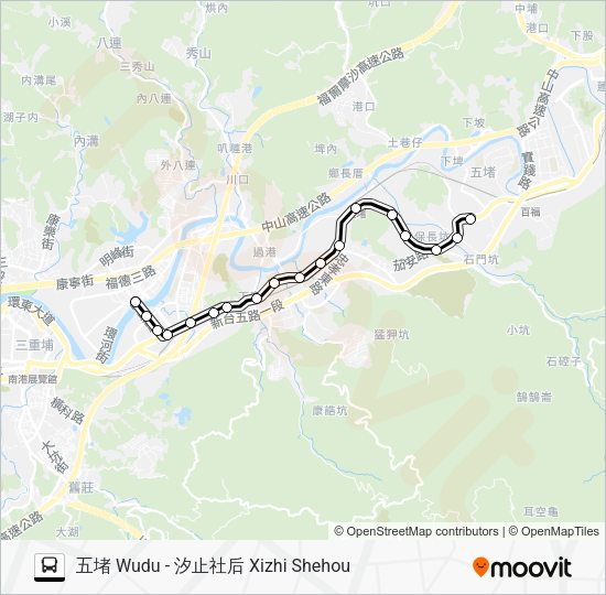 629區路線：時刻表，站點和地圖-基隆市界(明德三路) Keelung City Line(Mingde 3rd Rd.) （更新）