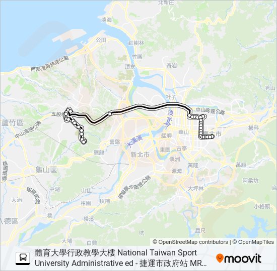 967直路線：時刻表，站點和地圖-市政府(市府) Taipei City Hall （更新）