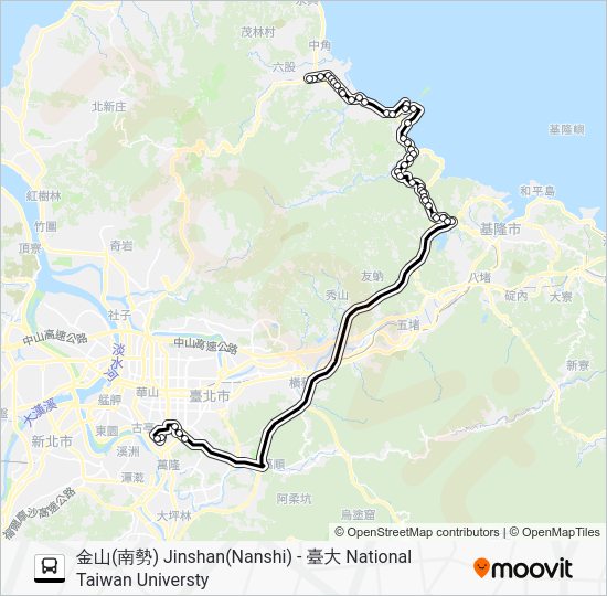 1068 Route: Schedules, Stops & Maps - 金山(南勢) Jinshan(Nanshi) (Updated)