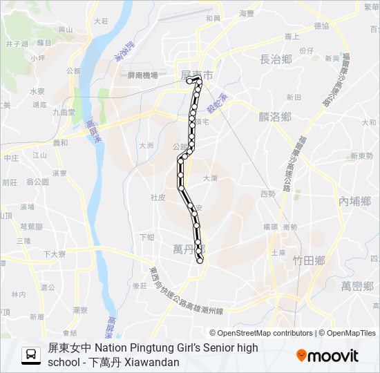 8201 Route: Schedules, Stops & Maps - 屏東轉運站 Pingtung Bus Station (Updated)