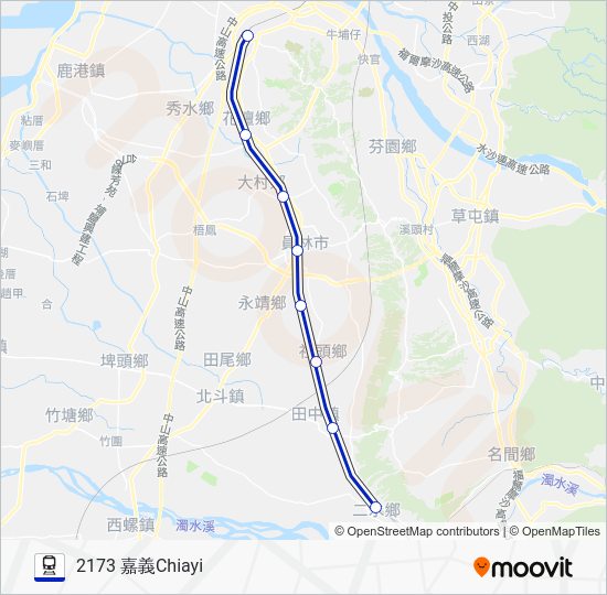 區間車LOCAL TRAIN Route: Schedules, Stops & Maps - 2173 嘉義Chiayi (Updated)