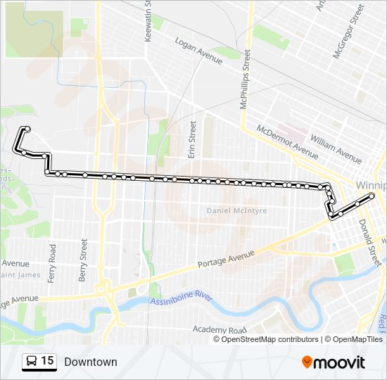 15 Route: Schedules, Stops & Maps - Downtown (Updated)