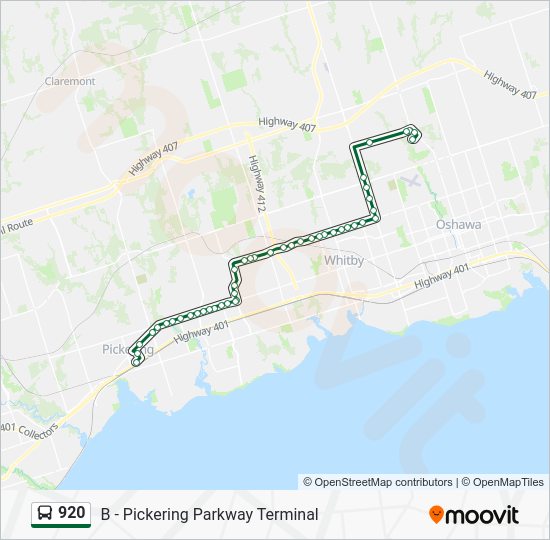 920 Route: Schedules, Stops & Maps - B - Pickering Parkway Terminal ...