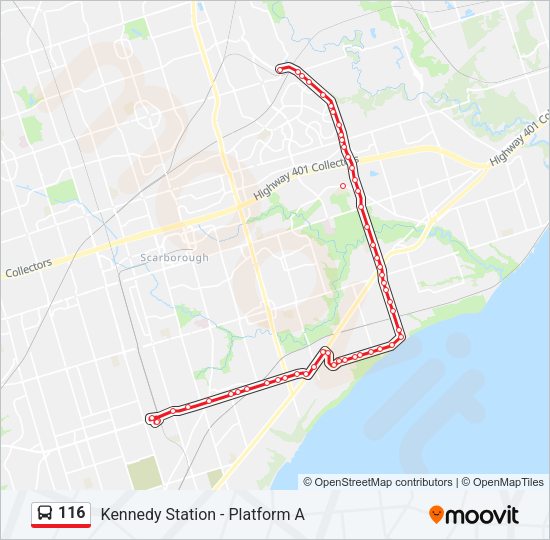116 Route: Schedules, Stops & Maps - Kennedy Station - Platform A (Updated)