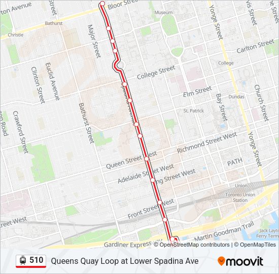 510 Route: Schedules, Stops & Maps - Queens Quay Loop at Lower Spadina ...