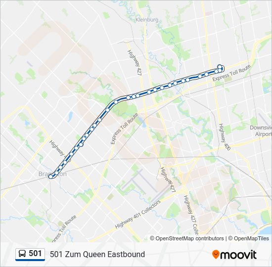 501 Route: Schedules, Stops & Maps - 501 Zum Queen Eastbound (Updated)