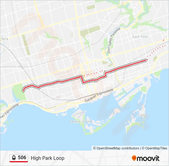 506 Route: Schedules, Stops & Maps - High Park Loop (Updated)