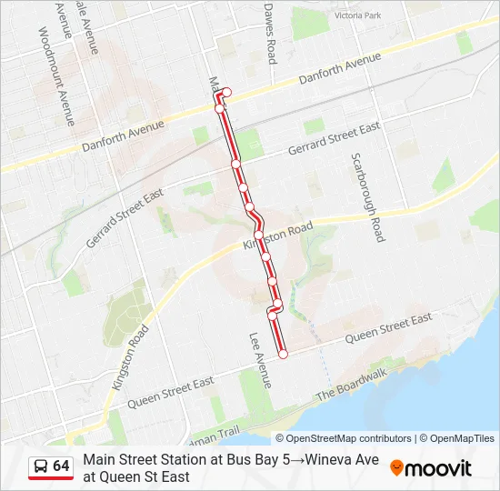 64 Route: Schedules, Stops & Maps - Main Street Station at Bus Bay 5‎→ ...
