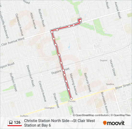 126 Route: Schedules, Stops & Maps - Christie Station North Side‎→St ...