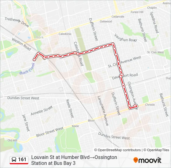 161 Route: Schedules, Stops & Maps - Louvain St at Humber Blvd‎→ ...