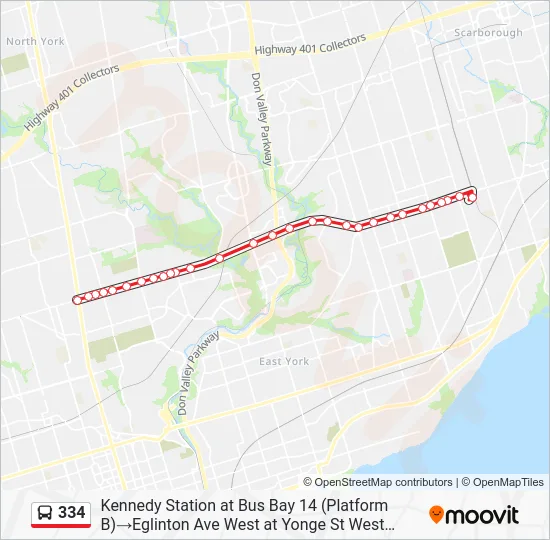 334 Route: Schedules, Stops & Maps - Kennedy Station at Bus Bay 14 ...