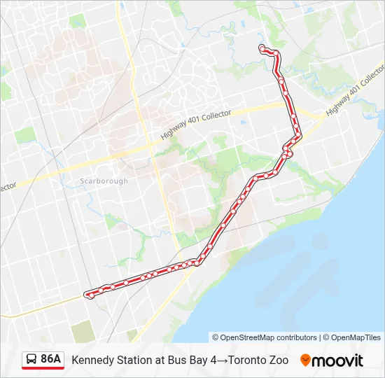 86A Route: Schedules, Stops & Maps - Kennedy Station at Bus Bay 4‎→ ...