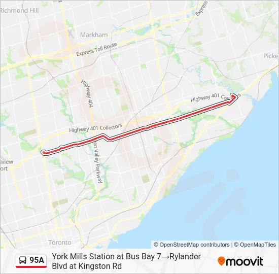 95A Route: Schedules, Stops & Maps - York Mills Station at Bus Bay 7‎→ ...