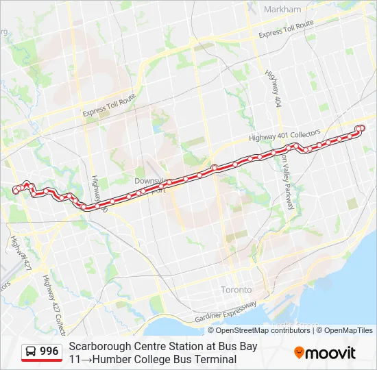 996 Route: Schedules, Stops & Maps - Scarborough Centre Station at Bus ...