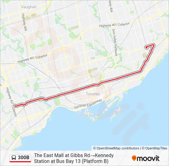 300B Route: Schedules, Stops & Maps - The East Mall at Gibbs Rd‎→ ...