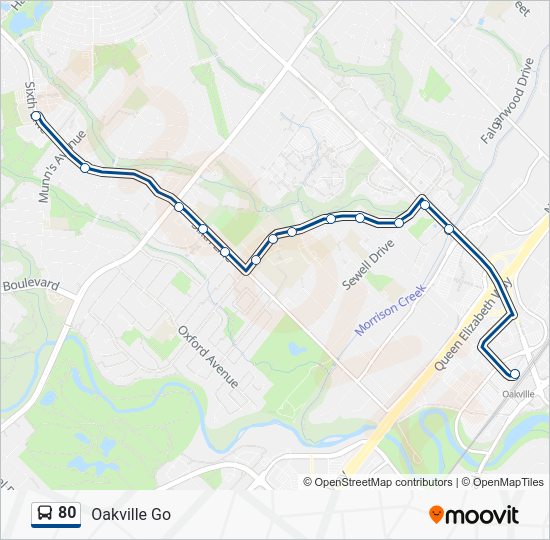 80 Route: Schedules, Stops & Maps - Oakville Go (Updated)