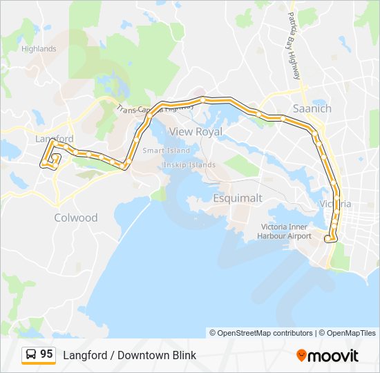 95 Route: Schedules, Stops & Maps - Blink - to Langford (Updated)
