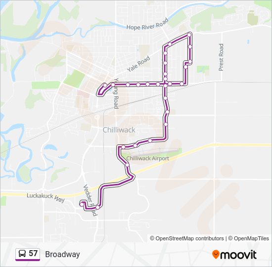 57 Route: Schedules, Stops & Maps - Broadway - to Downtown (Updated)
