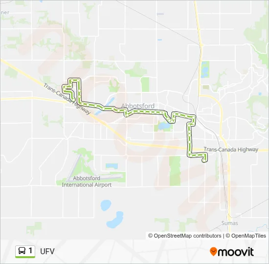 1 Route: Schedules, Stops & Maps - UFV (Updated)