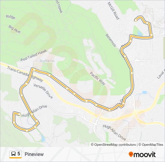 5 Route: Schedules, Stops & Maps - Tru via Hillside (Updated)