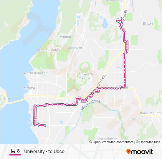 8 Route: Schedules, Stops & Maps - University - to Ubco (Updated)