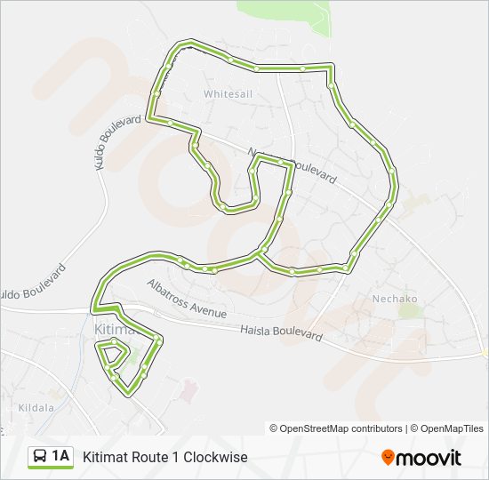 1a Route: Schedules, Stops & Maps - Whitesail (Updated)