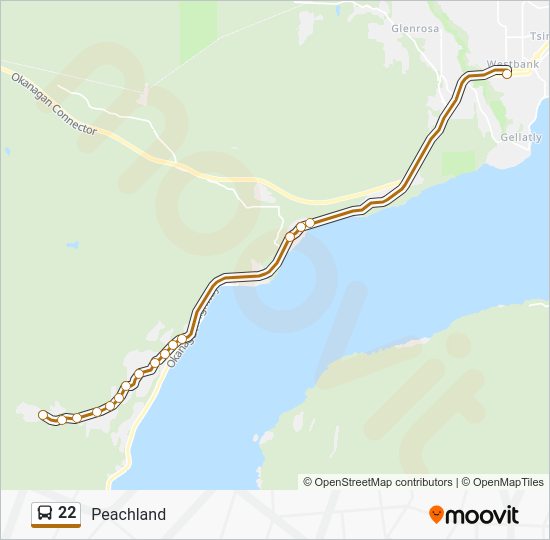 22 Route: Schedules, Stops & Maps - Peachland Exp (Updated)