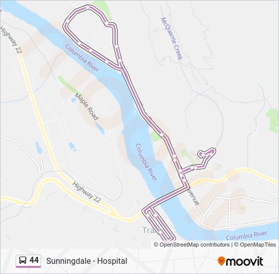 44 Route: Schedules, Stops & Maps - Sunningdale - to Trail via Kbrh ...