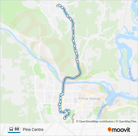88 Route: Schedules, Stops & Maps - Pine Centre (Updated)