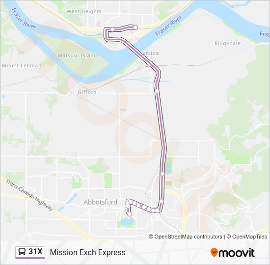 31x Itinéraire: Horaires, Arrêts & Plan - Mission Exch Express (mis à jour)
