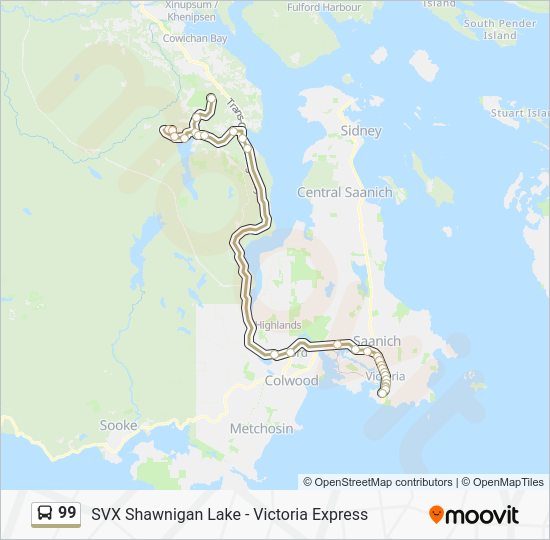 99 Route: Schedules, Stops & Maps - Svx - to Victoria (Updated)