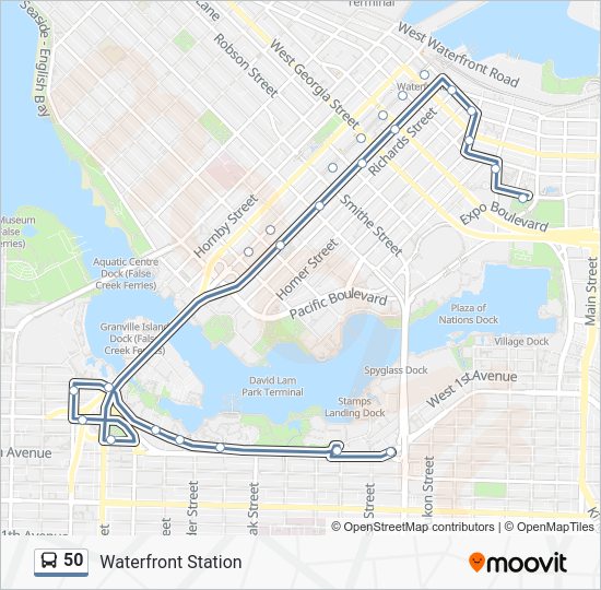 50 Route: Schedules, Stops & Maps - Waterfront Station (Updated)