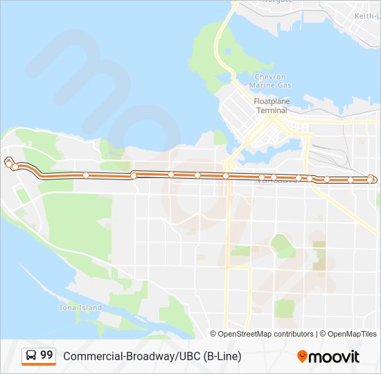 99 Route: Schedules, Stops & Maps - UBC B-Line (Updated)