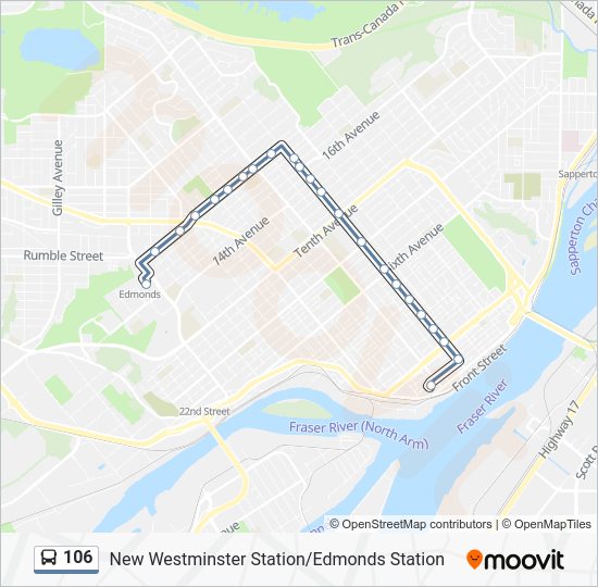 106 Route: Schedules, Stops & Maps - Edmonds Station (Updated)