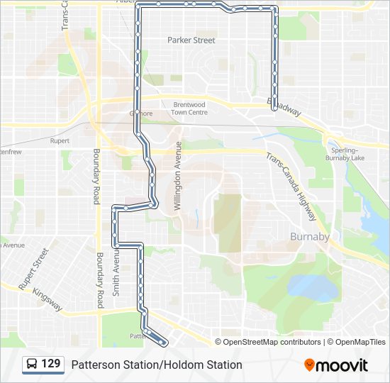 129 Route: Schedules, Stops & Maps - Patterson Station (Updated)